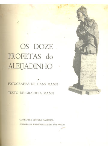 Sebo do Messias Livro - Os Doze Profetas do Aleijadinho