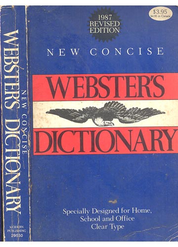 Sebo do Messias Livro - New Concise - Webster's Dictionary
