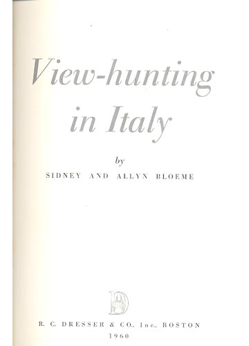 Sebo do Messias Livro - View-Hunting in Italy