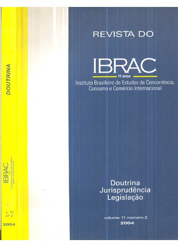 Sebo do Messias Livro - Revista do IBRAC - Volume 11 - Número 2