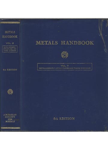 Sebo do Messias Livro - Metals Handbook - Volume 8 - Metallography ...